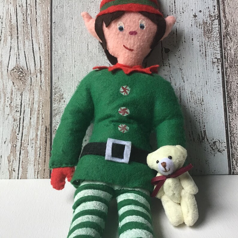 Elf Sized Teddy Bear. Plush Teddy Bear for Your Christmas Elf - Etsy