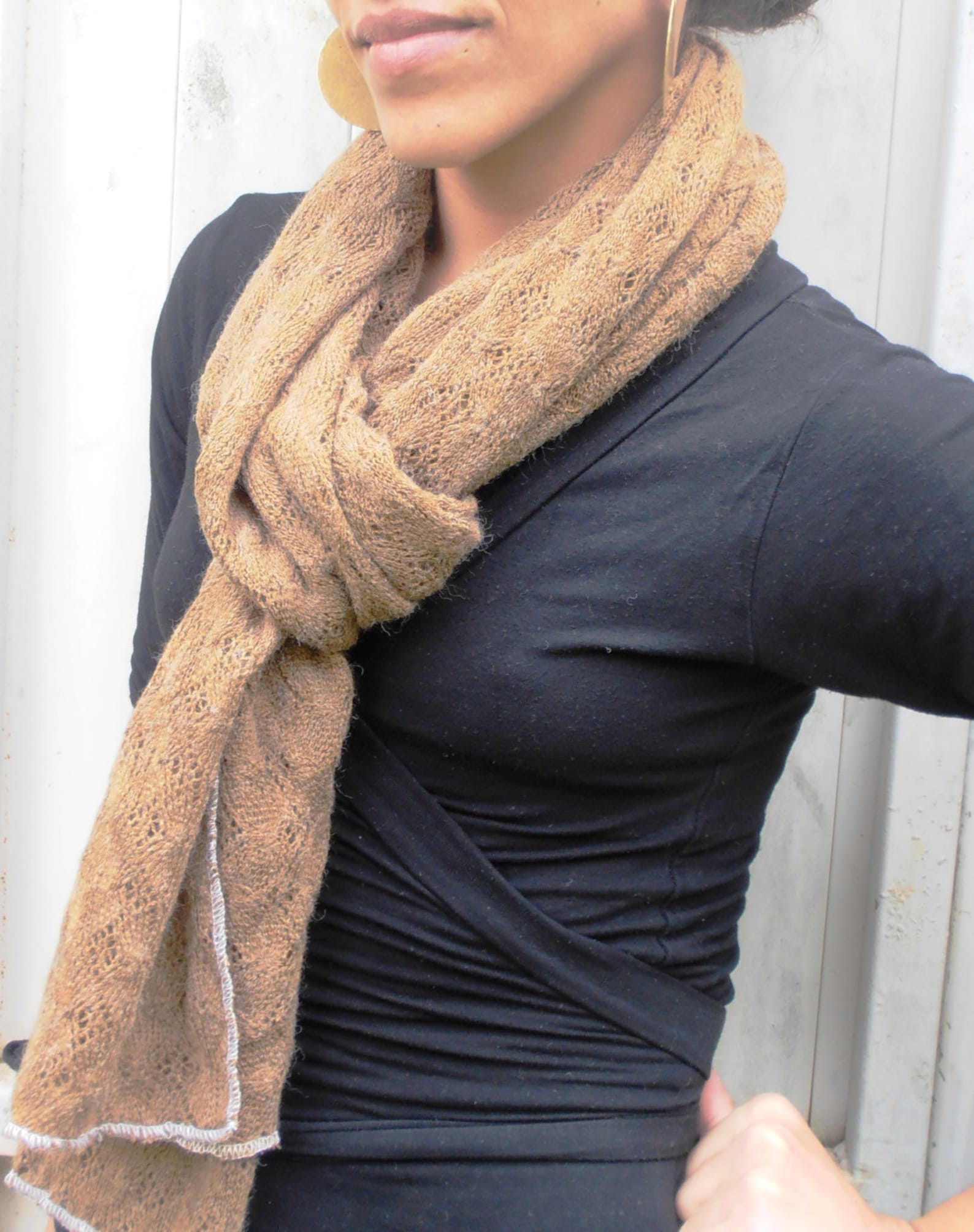 Lace Scarf Brown Scarf Wool Scarf Winter Scarf Women - Etsy Israel