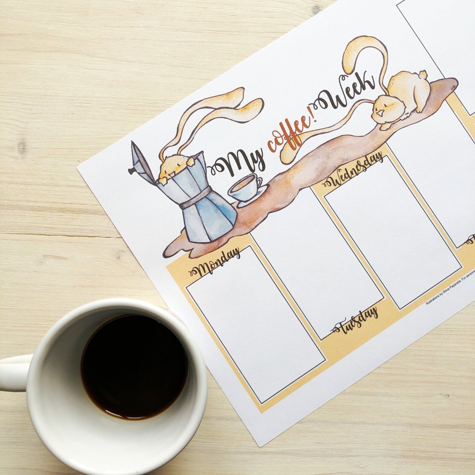 Coffee Weekly Planner INSTANT DOWNLOAD. for Teachers - Etsy
