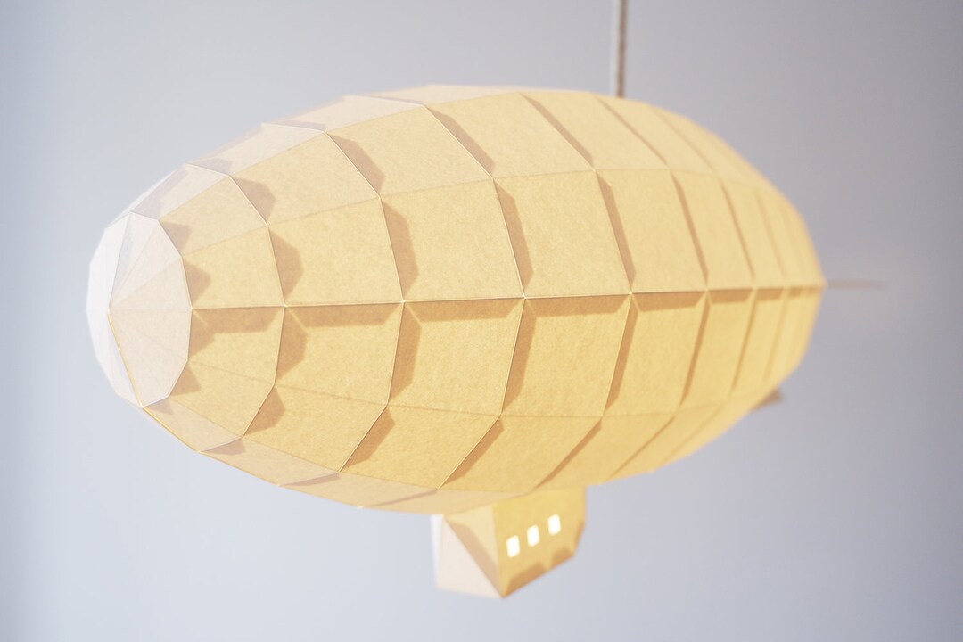 DIY Airship Download Plain, Papercraft Low Poly 3D Template PDF, Paper ...