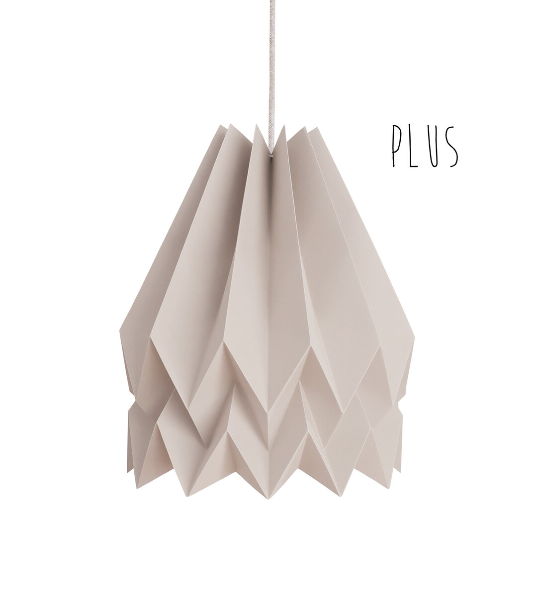 Origami Lamp Shade for Living Room | PLUS Plain Light Taupe - Etsy