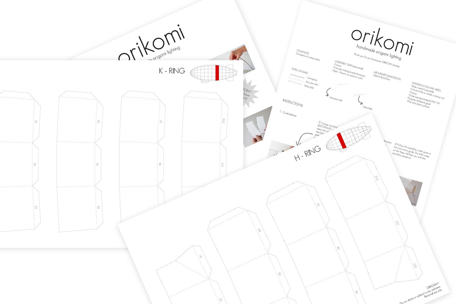 DIY Airship Kit Plain, Papercraft Low Poly, Paper Lamp - Etsy