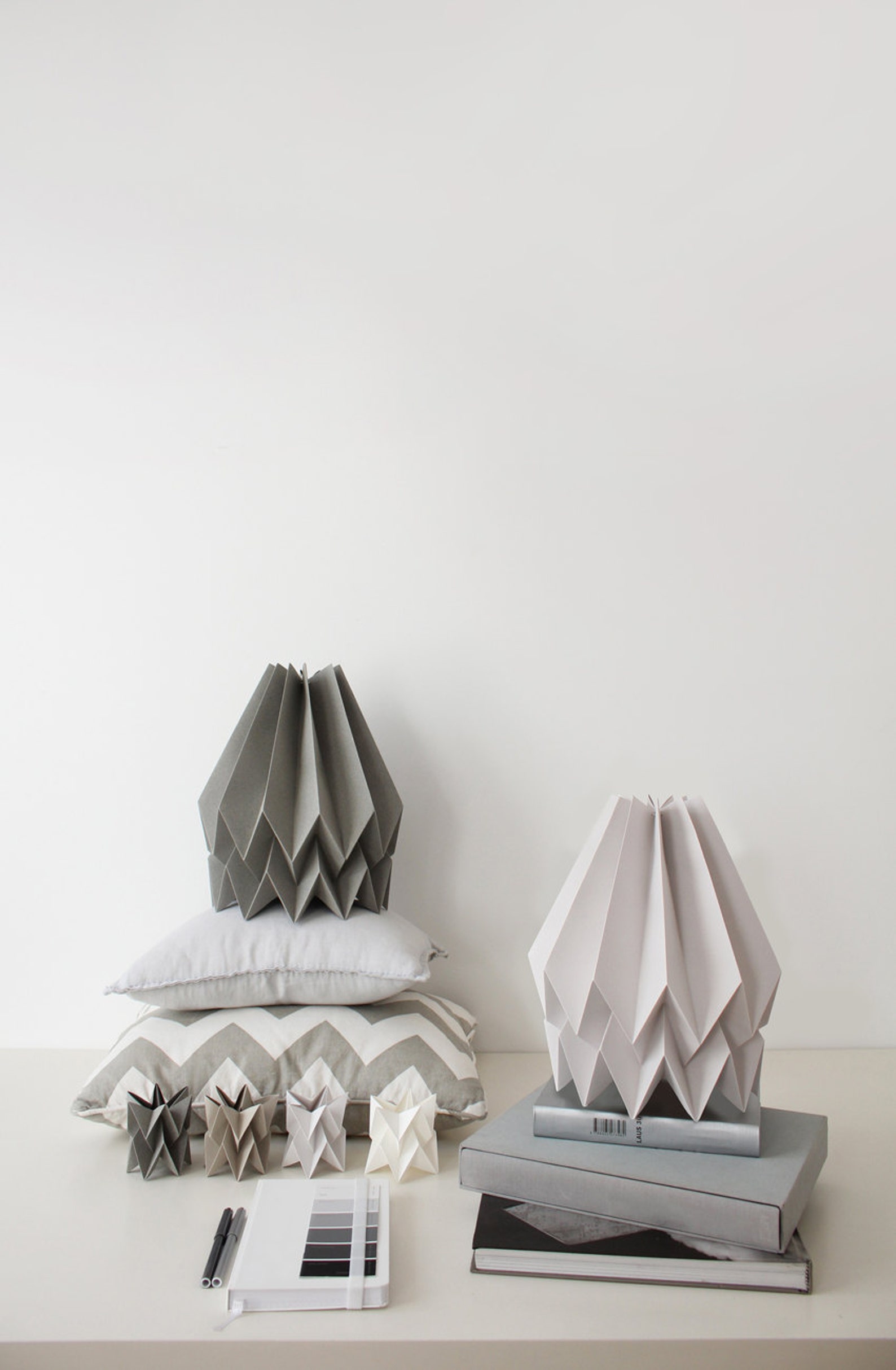 Origami Lamp Kids Room Lamp Plain Light Grey Origami - Etsy