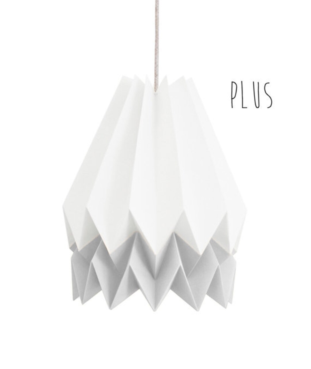 Origami Lamp Design Lamp PLUS Polar White With Light Grey - Etsy