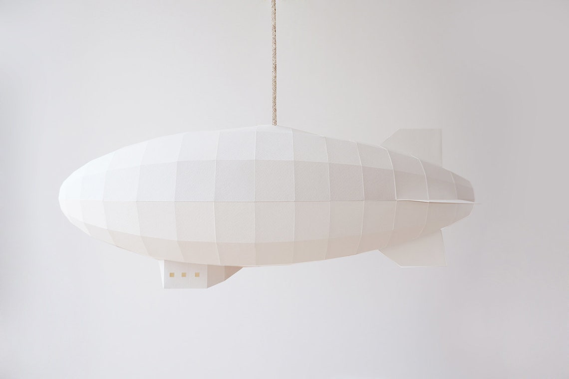 DIY Airship Download Plain Papercraft Low Poly 3D Template - Etsy
