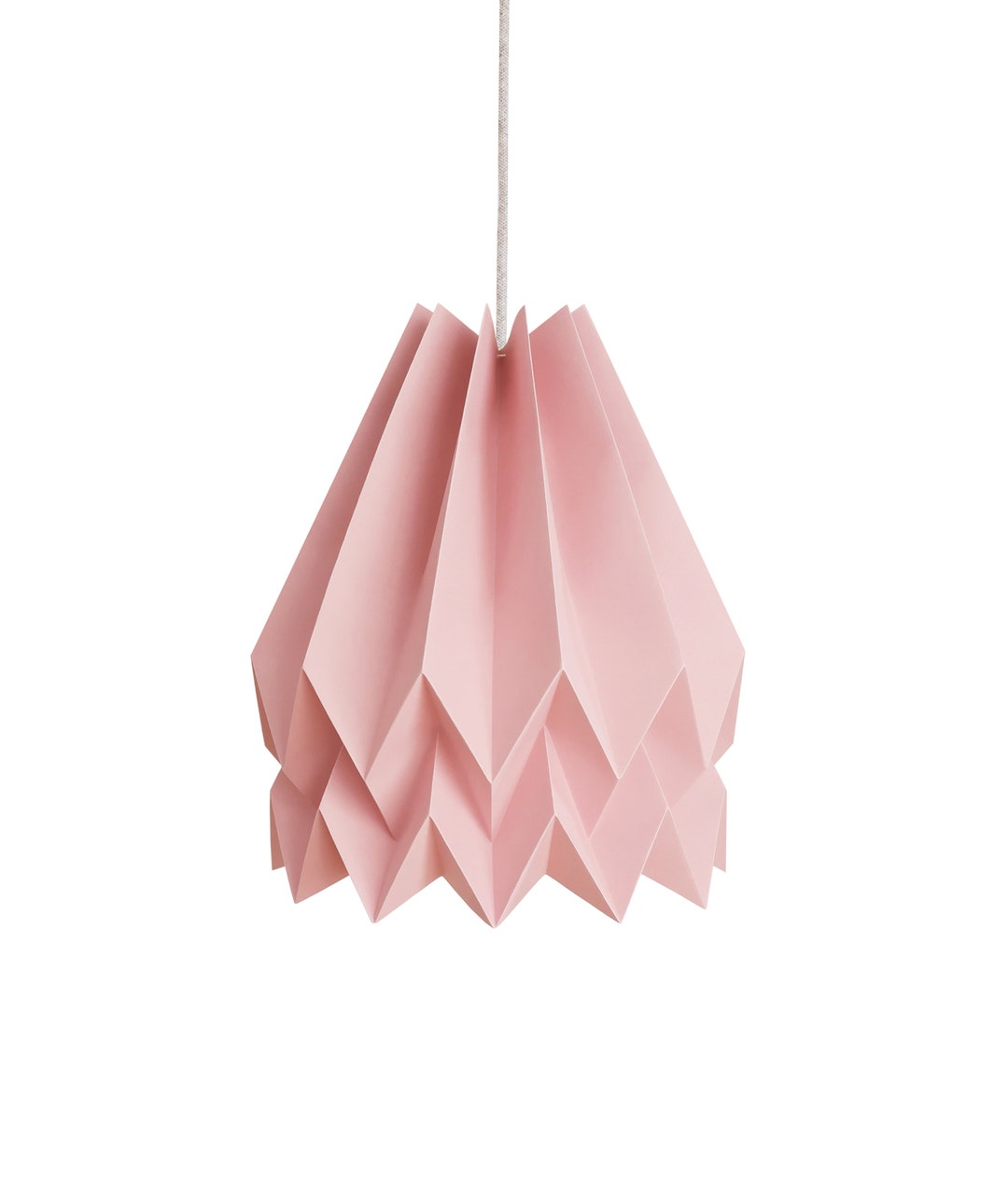 NEW! Paper Lamp, Origami Light for Living Room | Plain Dusty Rose - Etsy