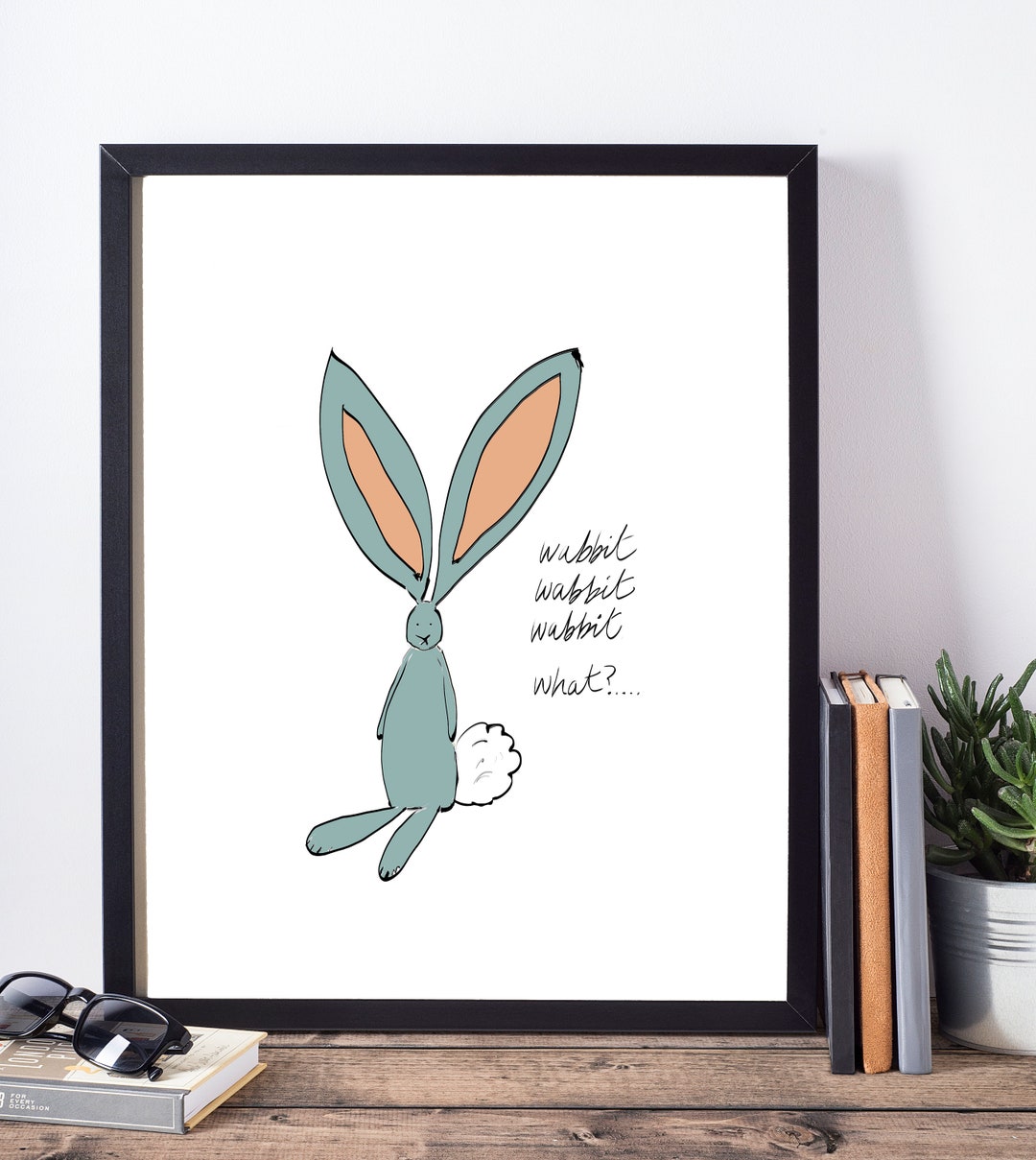 Wabbit Wabbit Wabbit Mix 'N' Match Illustrated Digital Prints A5 A4 by ...