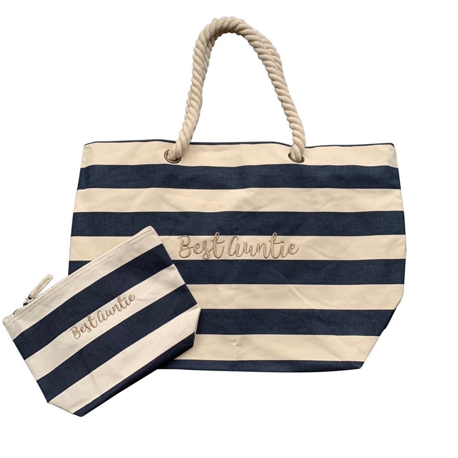 Natural Embroidered Personalised Beach Bag Personalised Tote - Etsy UK