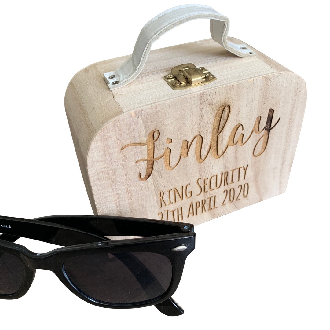 Engraved Ring Security Box, Quirky Page Boy Ring Bearer Box, Wedding ...