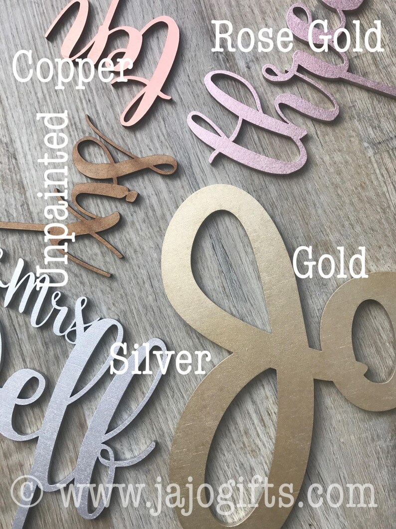 Birthday Cake Topper Precision Laser Cut Name Metallic | Etsy UK