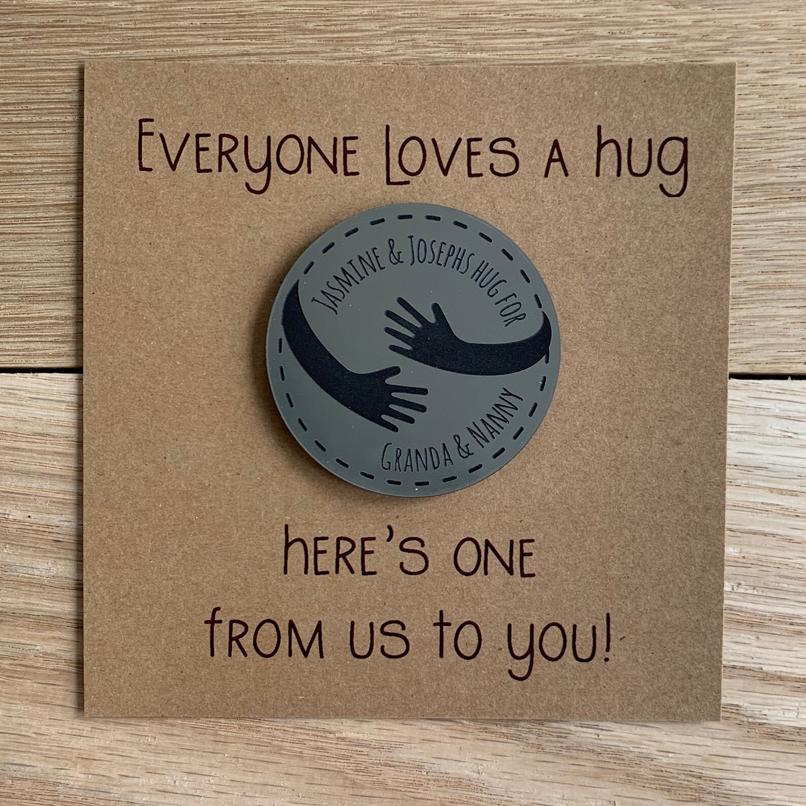 Send a hug pocket hug a hug from me to you hug card hug | Etsy