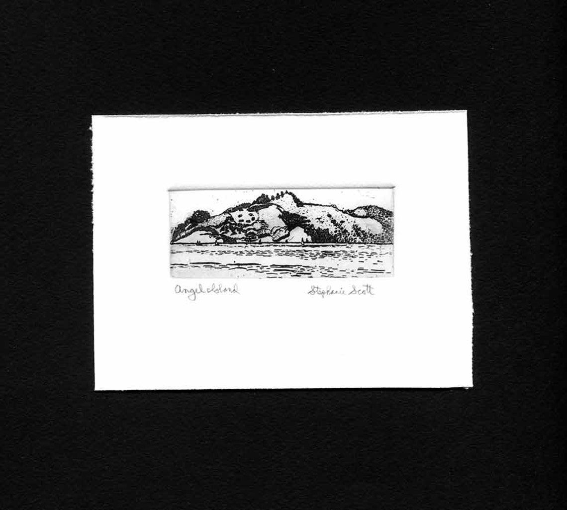 Angel Island Original Etching & Engraving Hand-printed - Etsy