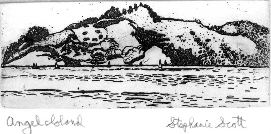Angel Island Original Etching & Engraving Hand-printed - Etsy