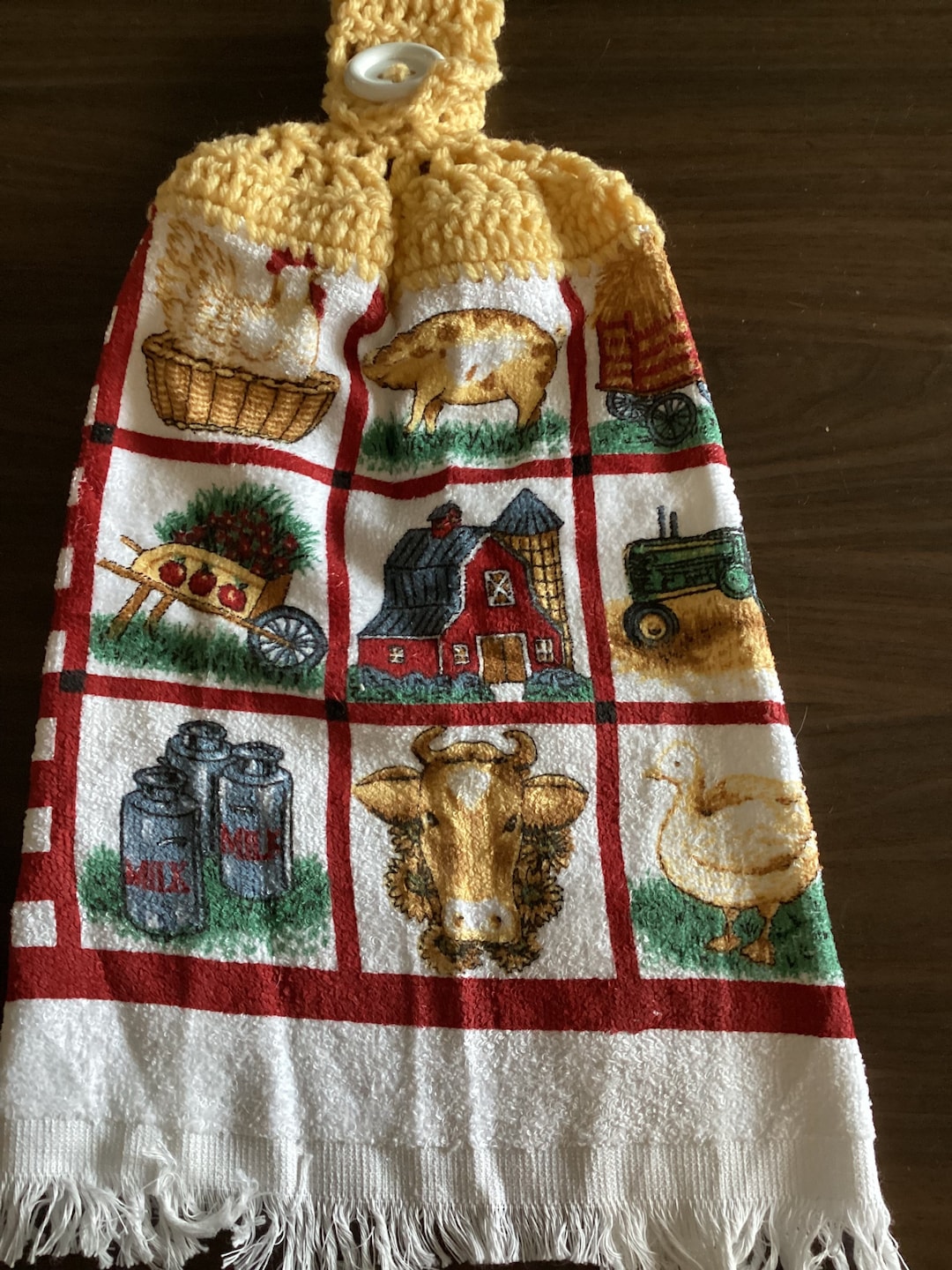 Kitchen Towel With Crocheted Topper - Etsy
