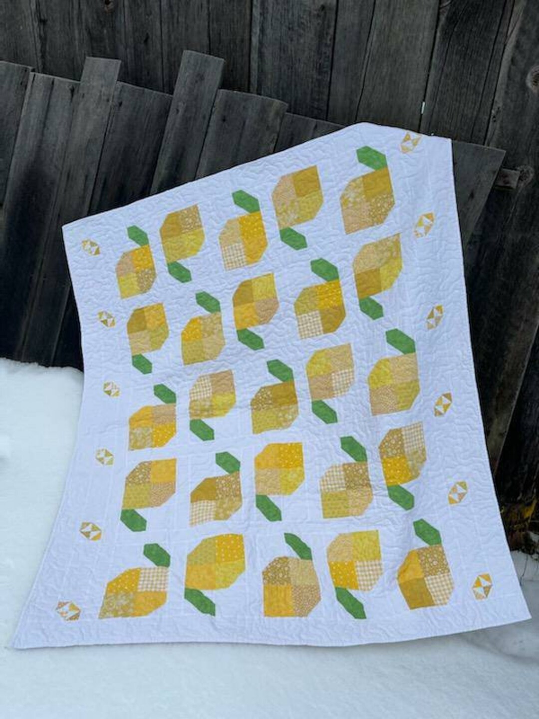 Handmade Lemon Quilt - Etsy