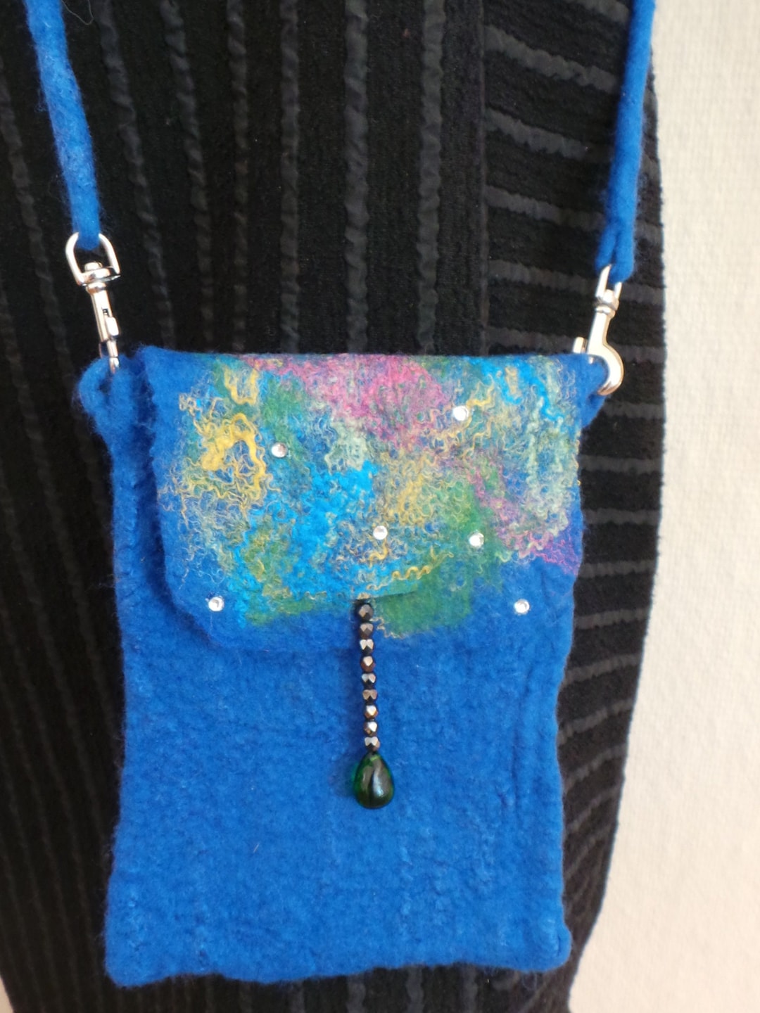 Blue Mobile Phone Case With Strap for Hanging, Shoulder Bag, Mobile ...