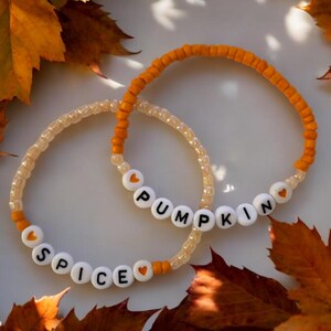 Pumpkin Spice Beaded Bracelets Get Ready for Fall Great Gift Idea ...
