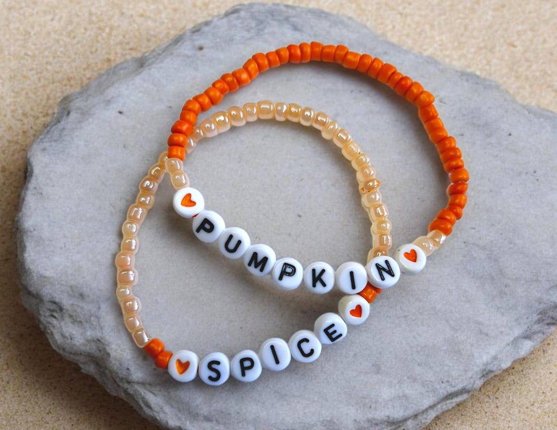Pumpkin Spice Beaded Bracelets Get Ready for Fall Great Gift Idea ...