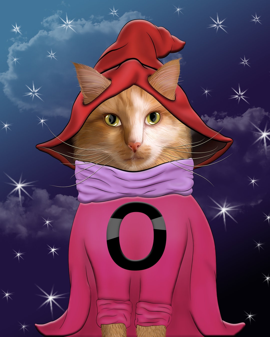 Orko Cat - 8x10 Purrsonalities Print (pet Portrait Gift Art) - Etsy