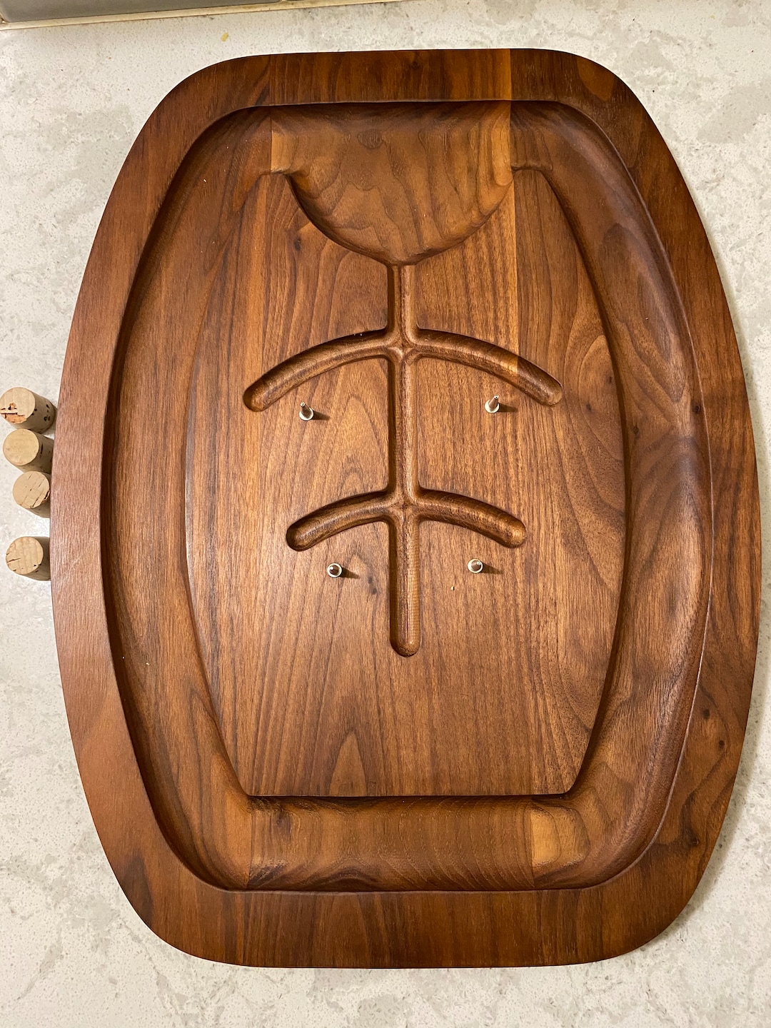 Vintage Wooden Carving Tray - Etsy
