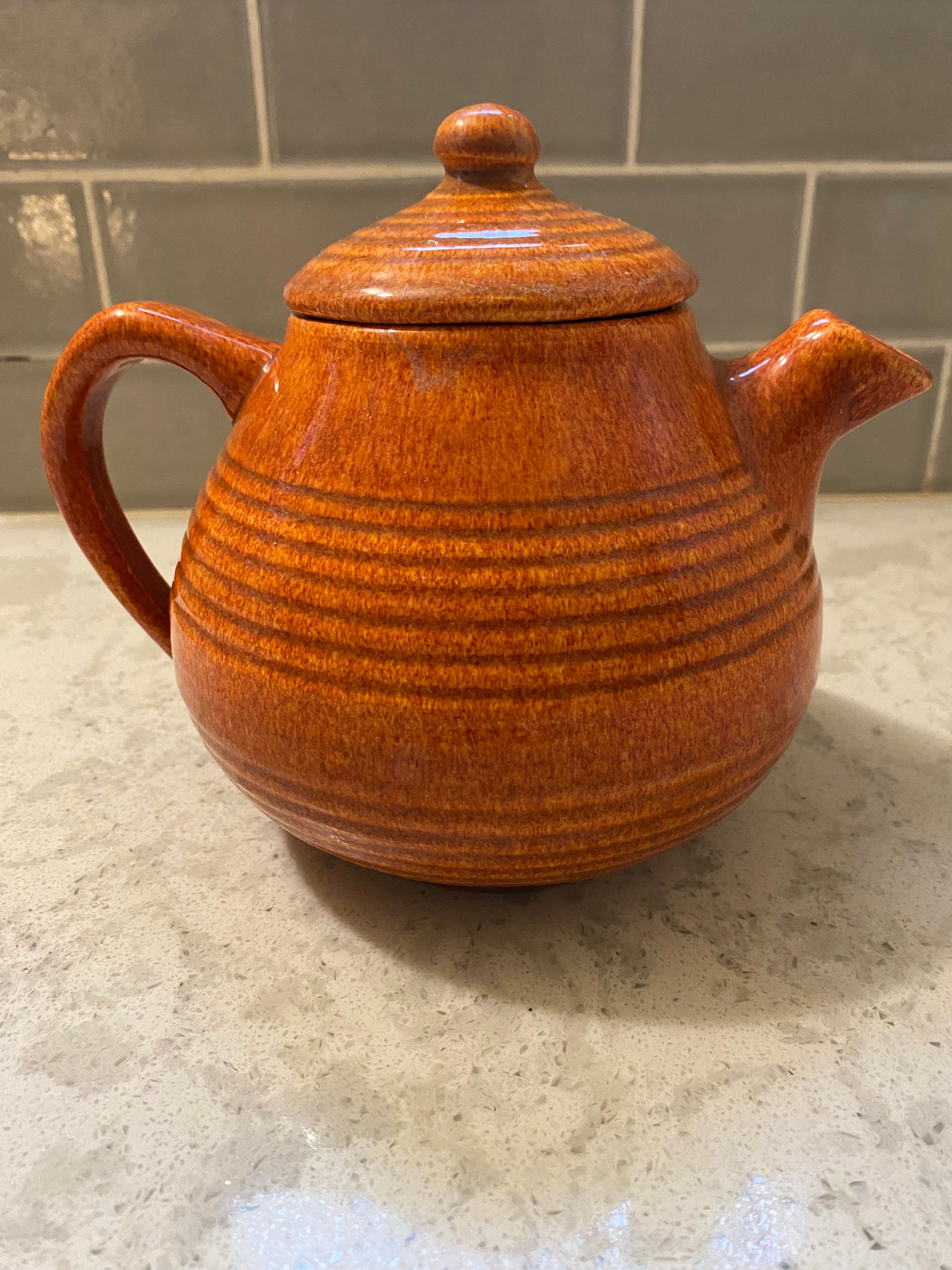 Vintage Bauer Snub Nose Teapot - Etsy