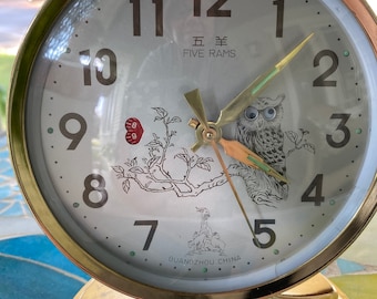 Space Age Five Rams Alarm Clock, Vintage Table Clock, Made in China ...