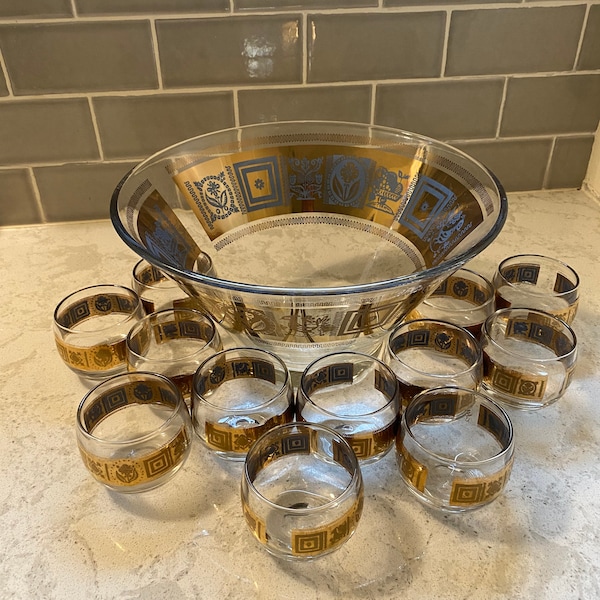 Vintage Punch Bowl - Etsy