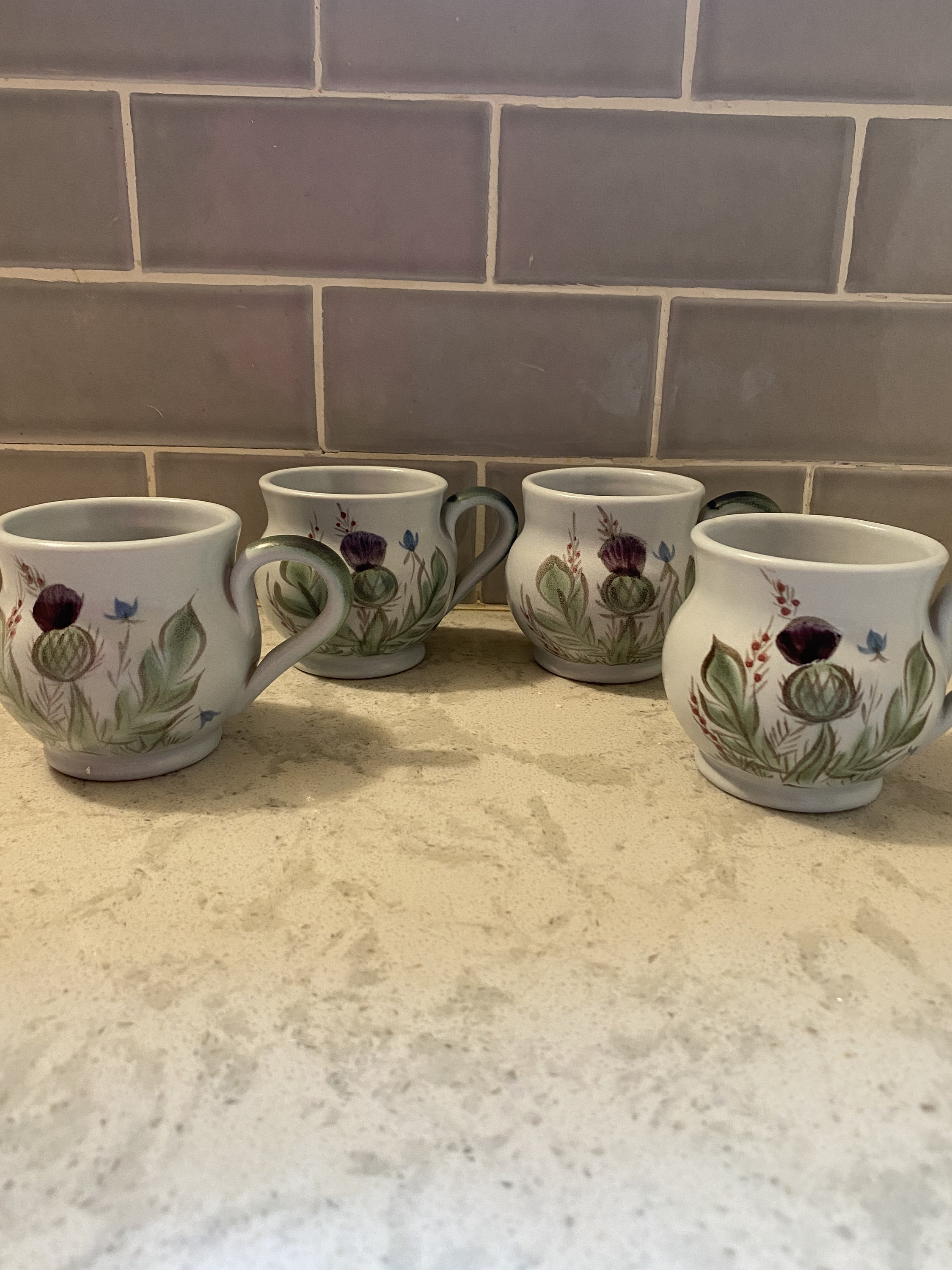 Buchan Thistle Ware Cups and Saucers - Etsy