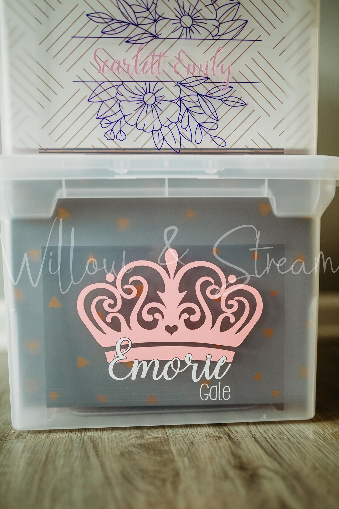 Milestone Bin DIY Kit Milestone Bin Personalized Name Decal, Milestone ...