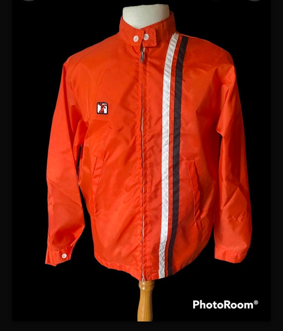 60s Orange Racing Jacket Large - Etsy