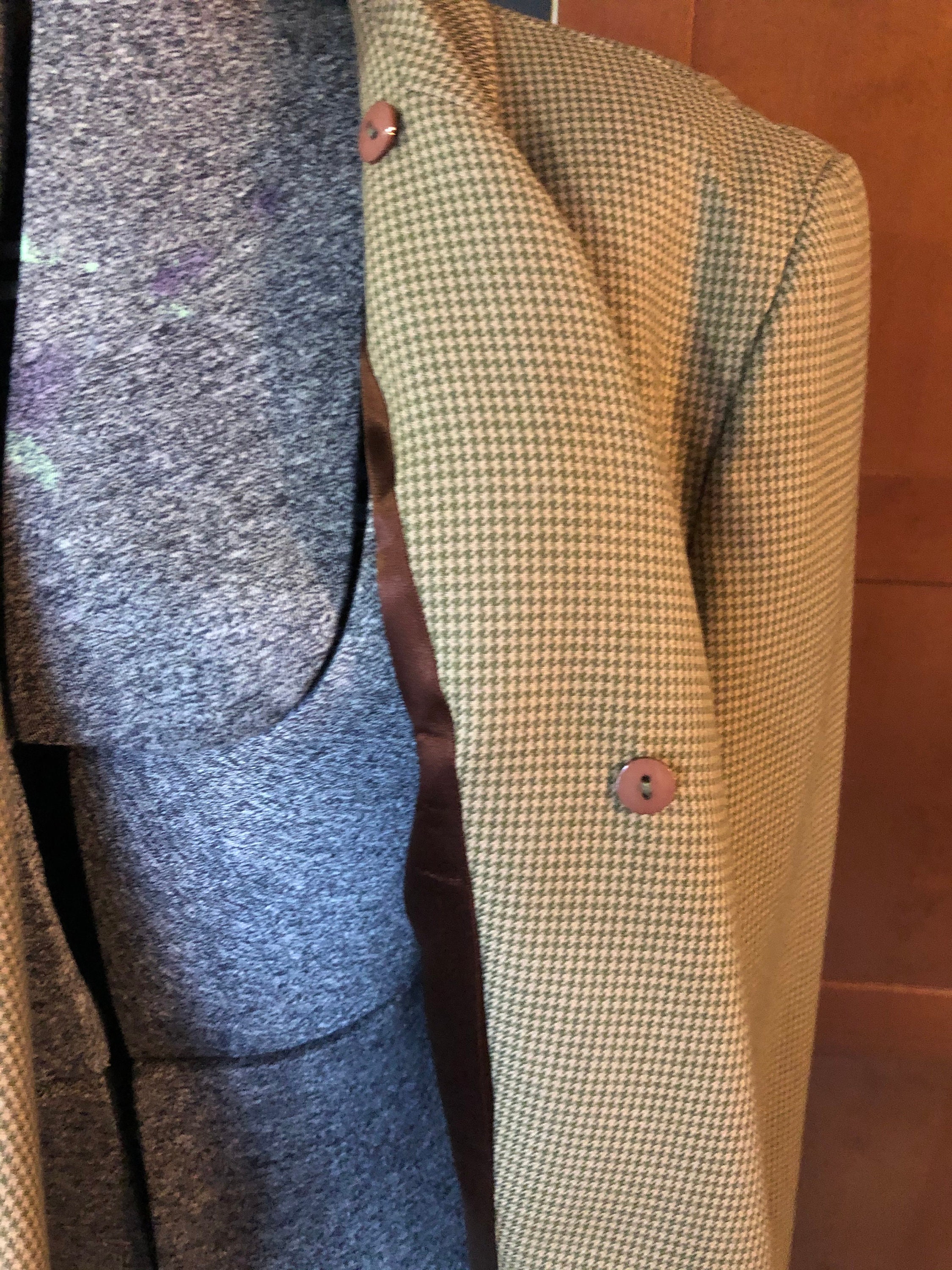 Vintage Alfred Sung Skirt Suit Khaki Houndstooth Size 14 Holt Renfrew ...