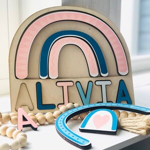 Rainbow Baby Name Puzzle for Kids/personalized Name Puzzle/ - Etsy
