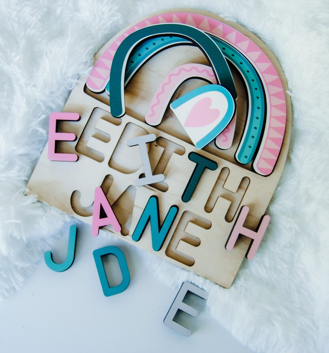 Rainbow Baby Name Puzzle for Kids/personalized Name Puzzle/ - Etsy