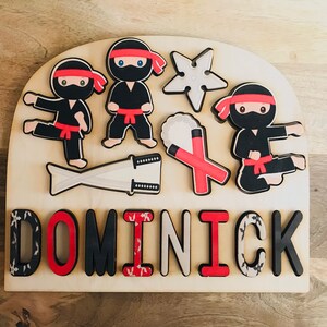 Ninja Name Puzzle for Kids - Etsy