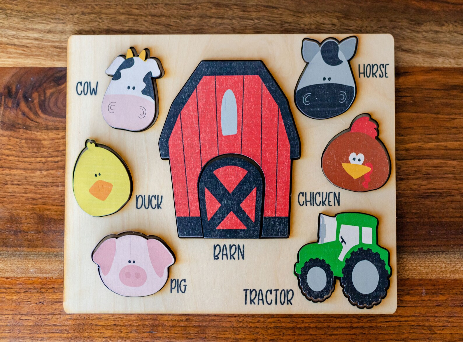 On the Farm Non Personalized Wooden Puzzle/ Farm Life/ - Etsy