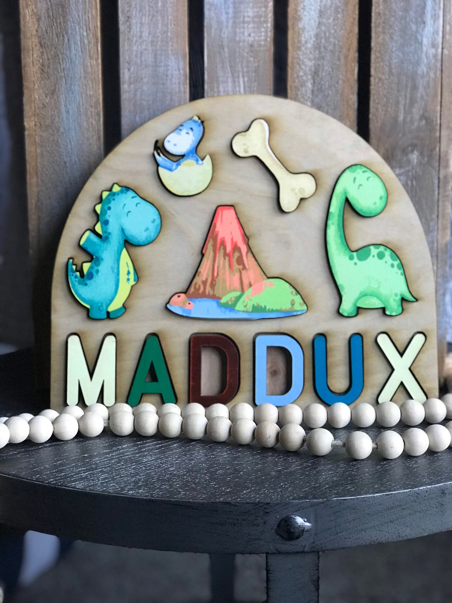 Dinosaur Themed Name Puzzle for Toddlers. Great Gift and | Etsy