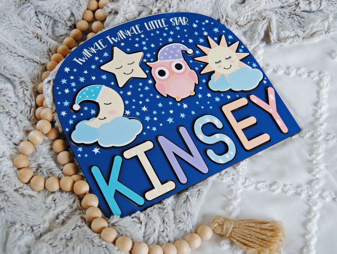 Twinkle Twinkle Little Star Name Puzzle for Kids. Perfect for Baby ...