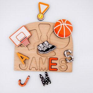 Basketball Name Puzzle for Kids. Basketball Birthday Party, Basketball ...