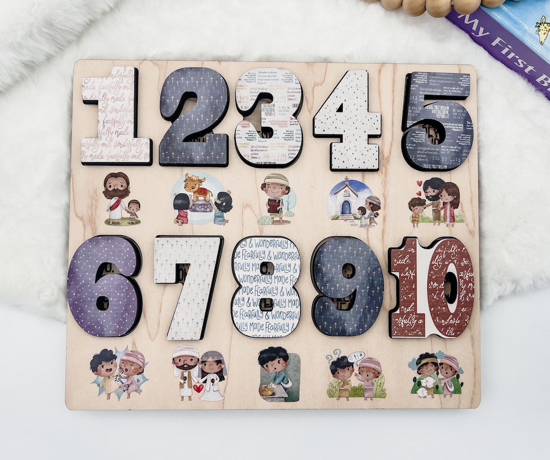 10 Commandments Puzzle/ Christian Gift for Kids/ Montessori Toy/ Wooden ...