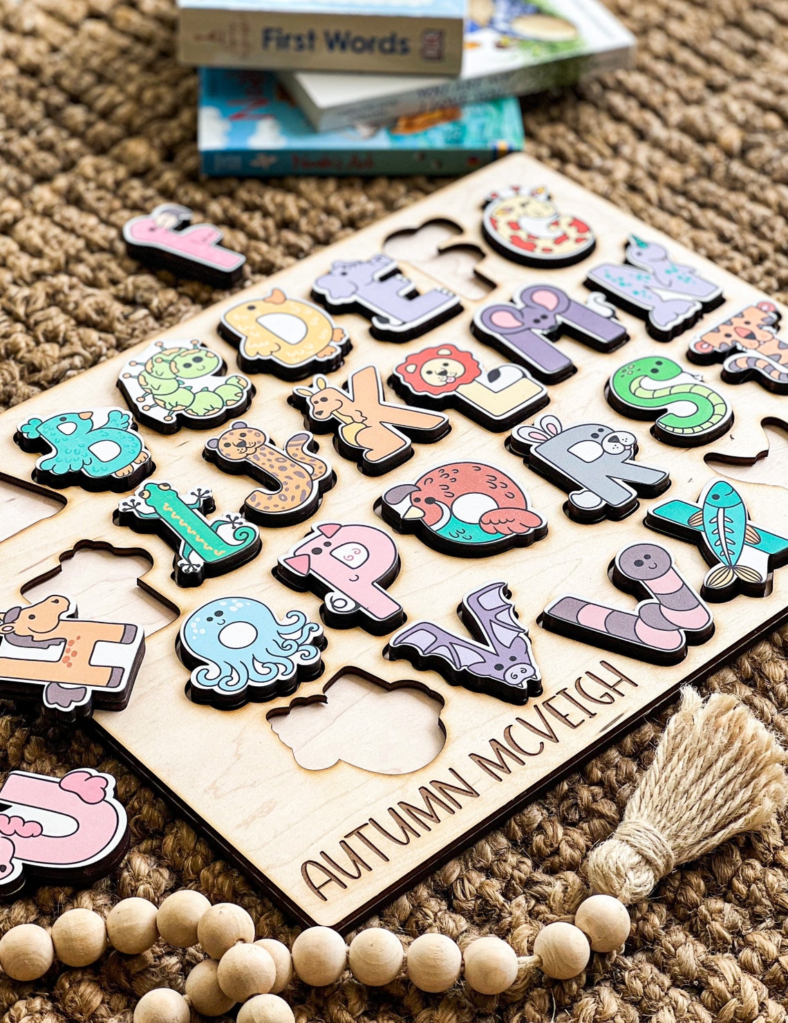 Personalized Animal Alphabet Puzzle Great for Baby Showers - Etsy