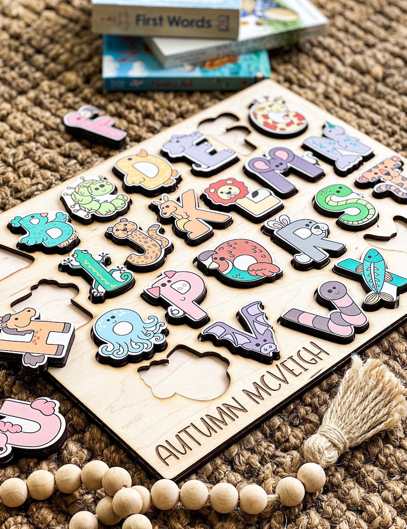 Personalized Animal Alphabet Puzzle Great for Baby Showers, Birthday ...