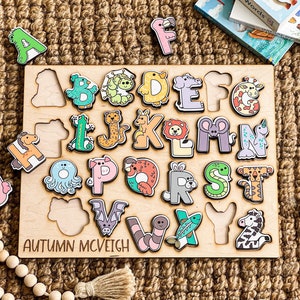 Personalized Animal Alphabet Puzzle Great for Baby Showers, Birthday ...