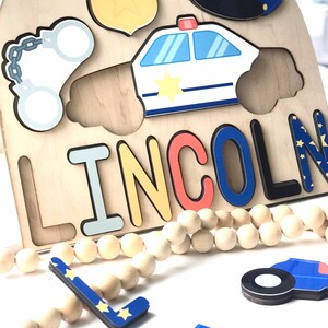 Police Themed Name Puzzle for Kids. Great Baby Shower Gift, Birthday ...
