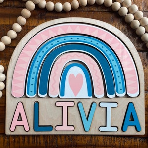 Rainbow Baby Name Puzzle for Kids/personalized Name Puzzle/ Great for ...