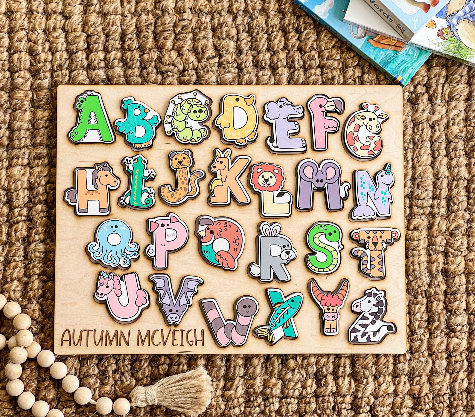 Personalized Animal Alphabet Puzzle Great for Baby Showers, Birthday ...