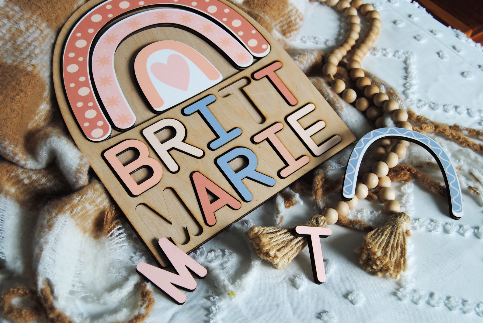 Rainbow Baby Name Puzzle for Kids/personalized Name Puzzle/ - Etsy