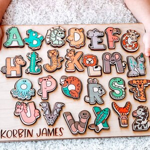 Personalized Animal Alphabet Puzzle Great for Baby Showers, Birthday ...