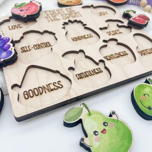 Fruit of the Spirit Puzzle: Wooden Montessori Toy, Christian Gift - Etsy