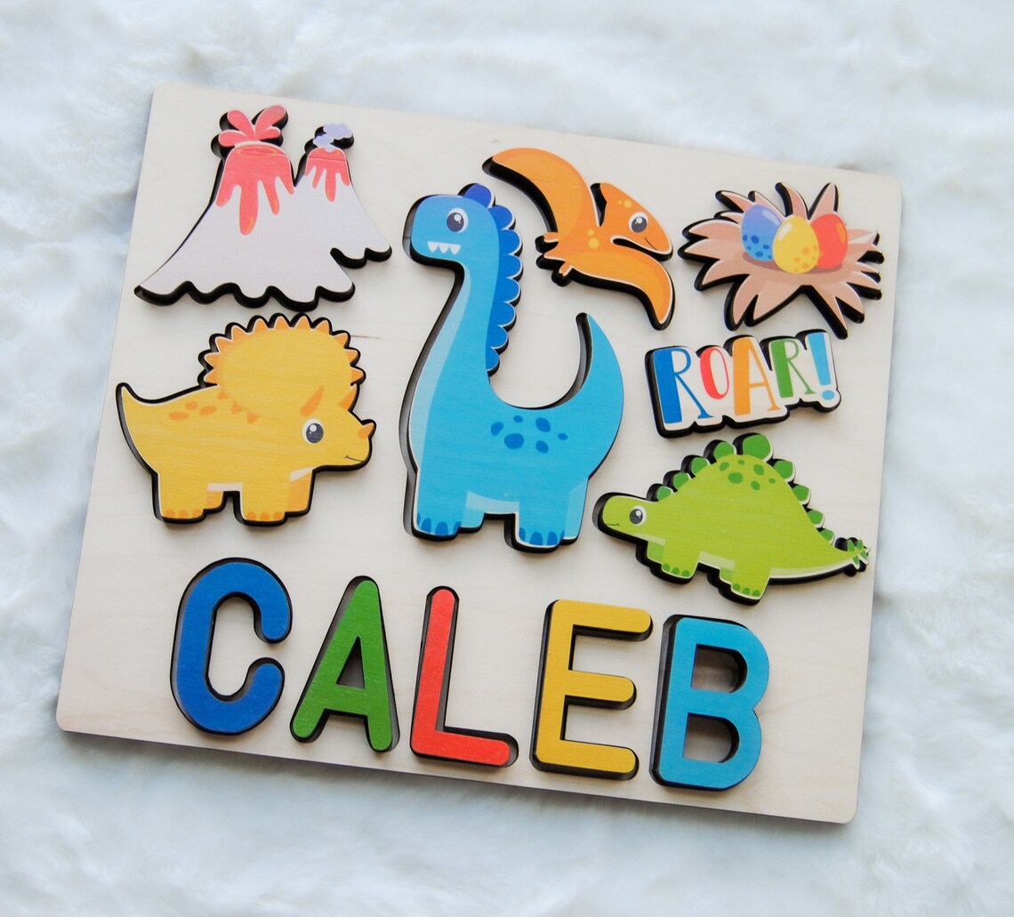 ROAR Name Puzzle for Kids. Great Baby Shower Gif, Birthday Present or ...