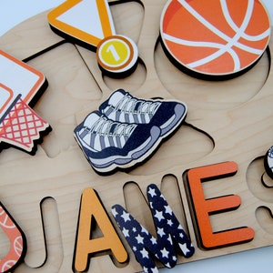 Basketball Name Puzzle for Kids. Basketball Birthday Party, Basketball ...